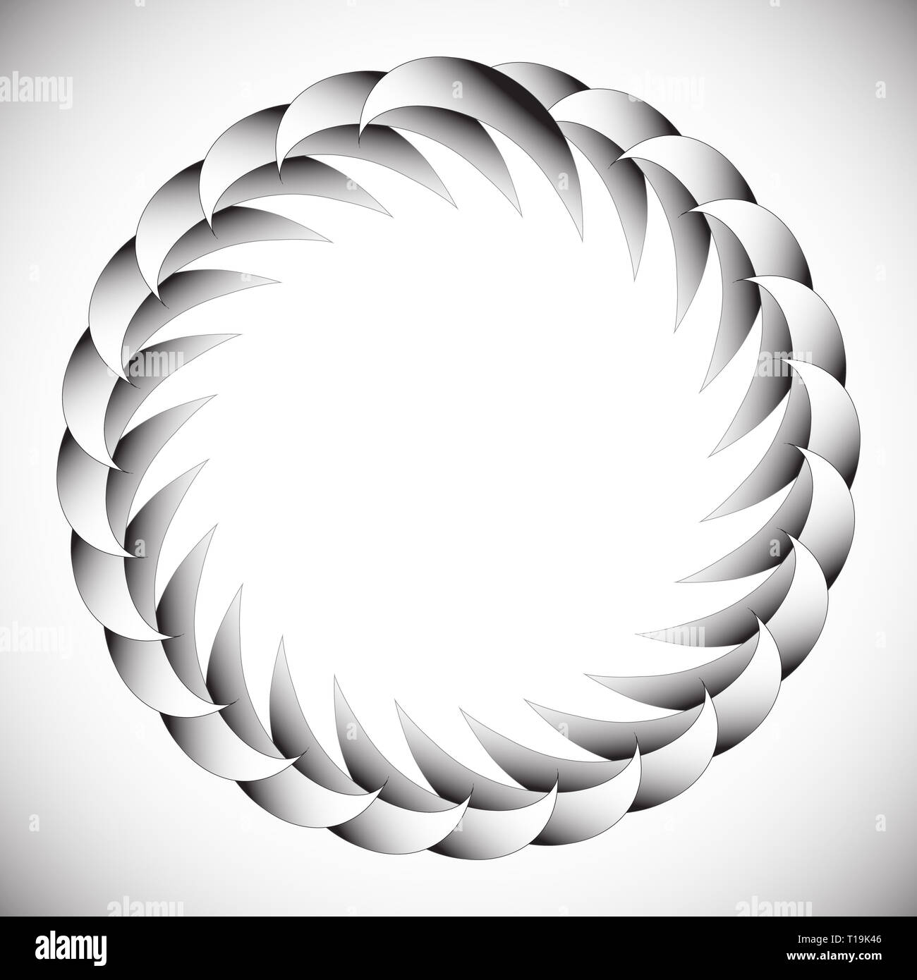 Abstract spinning, twirling graphics with rotating shapes. Spiraling ...