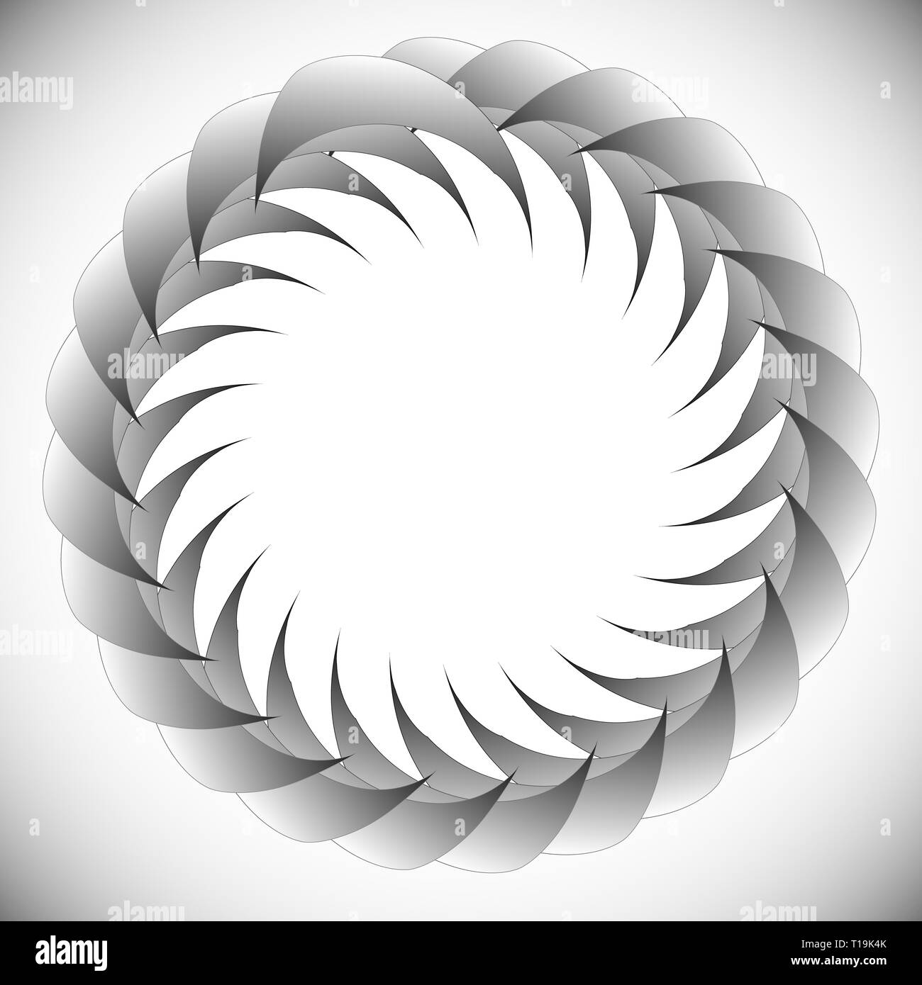 Abstract spinning, twirling graphics with rotating shapes. Spiraling, swirling element Stock ...