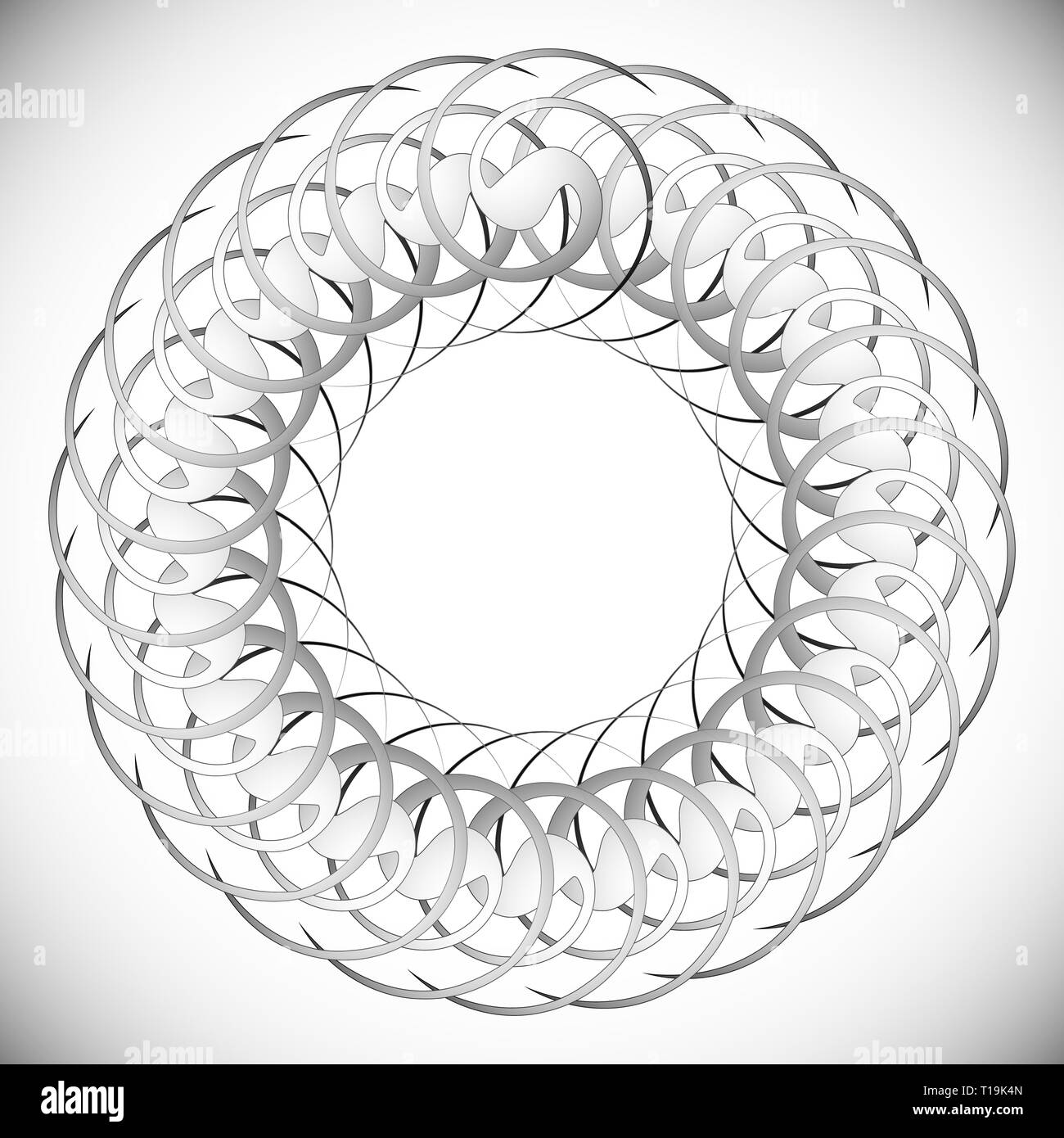 Abstract spinning, twirling graphics with rotating shapes. Spiraling, swirling element Stock ...