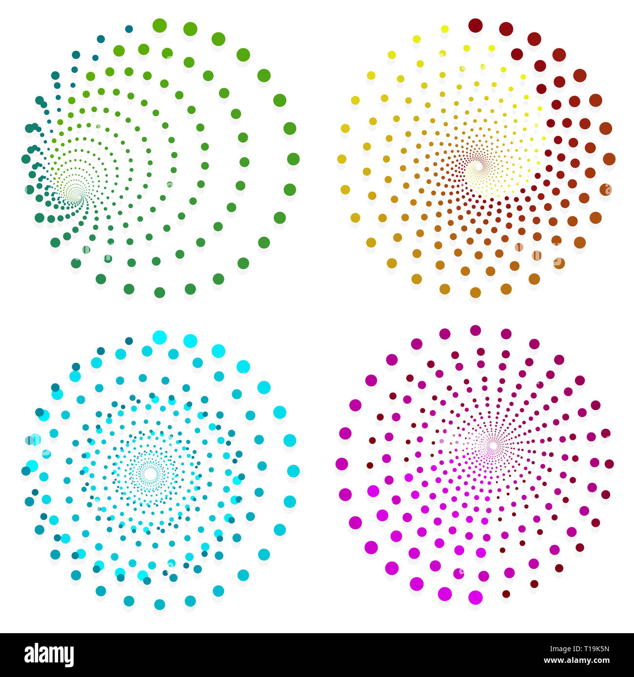 Stylish dotted design elements, motifs Stock Photo - Alamy