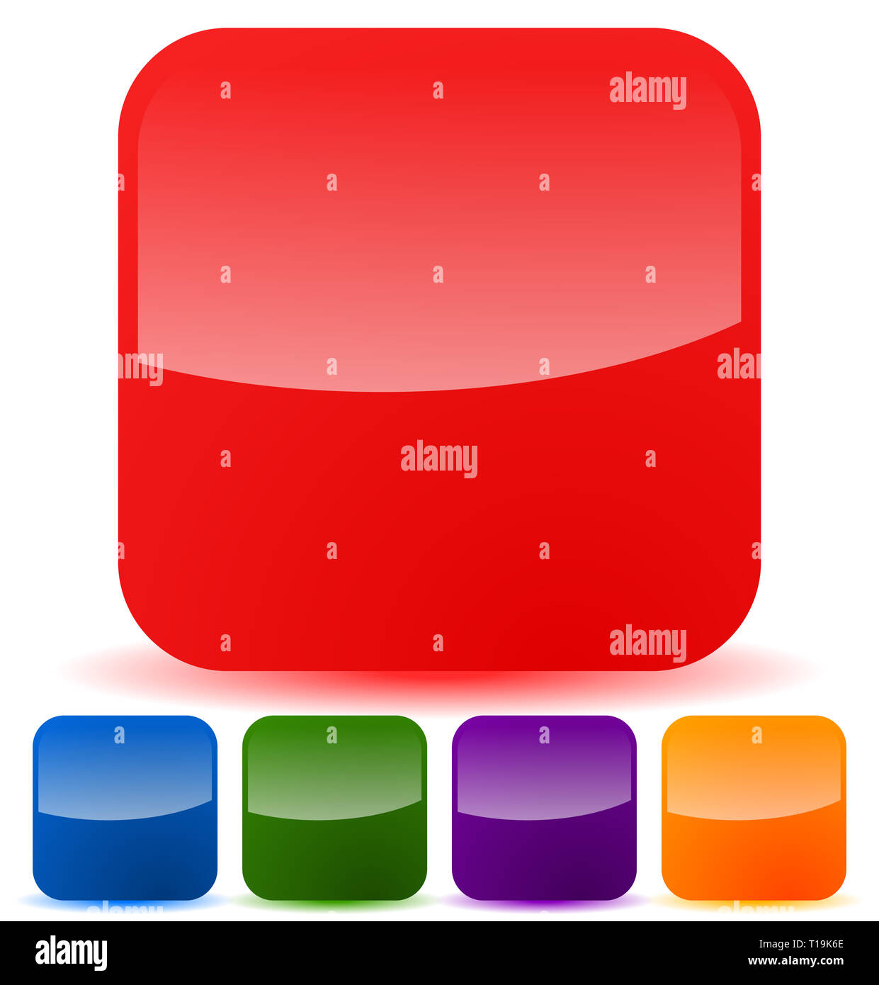 Empty squares icon, symbol backgrounds. Buttons. Vector illustration ...