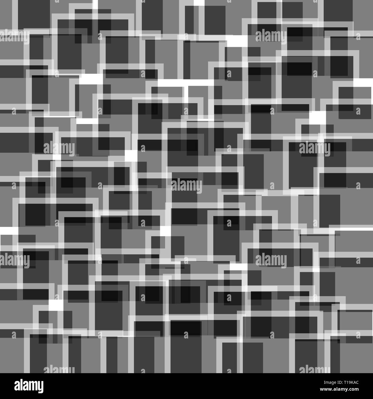 Random squares abstract pattern, texture. Artistic black and white ...
