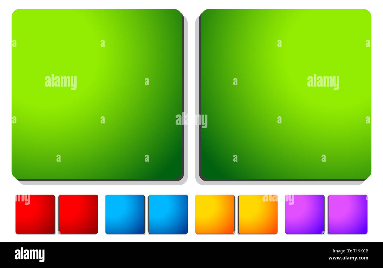 Blank rounded squares. Various colors included. Vector Stock Photo - Alamy