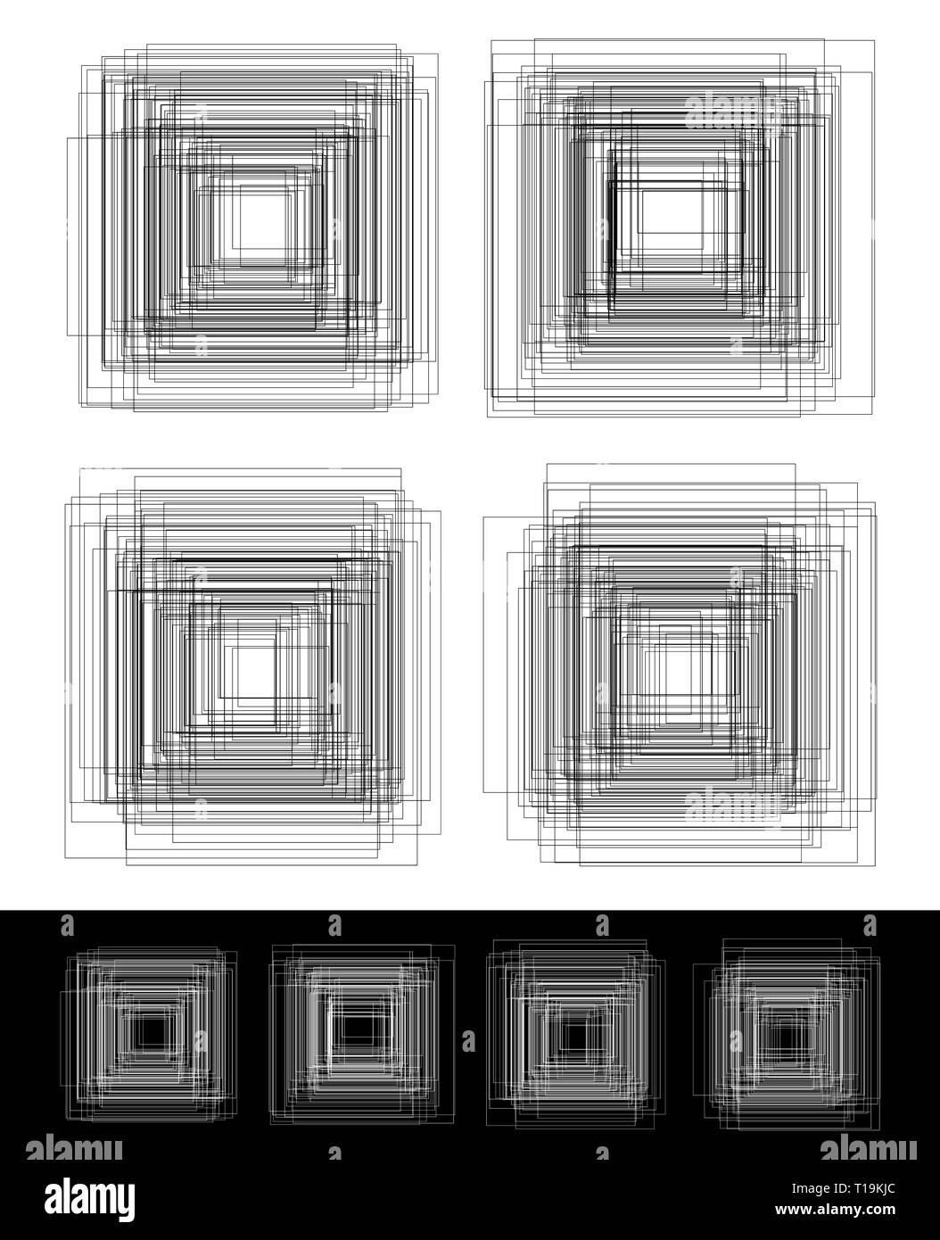 Eps 10 vector illustration of Abstract random square elements Stock ...