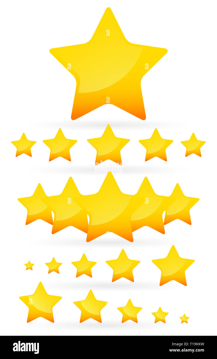 Eps 10 vector illustration of yellow and orange rounded stars with ...