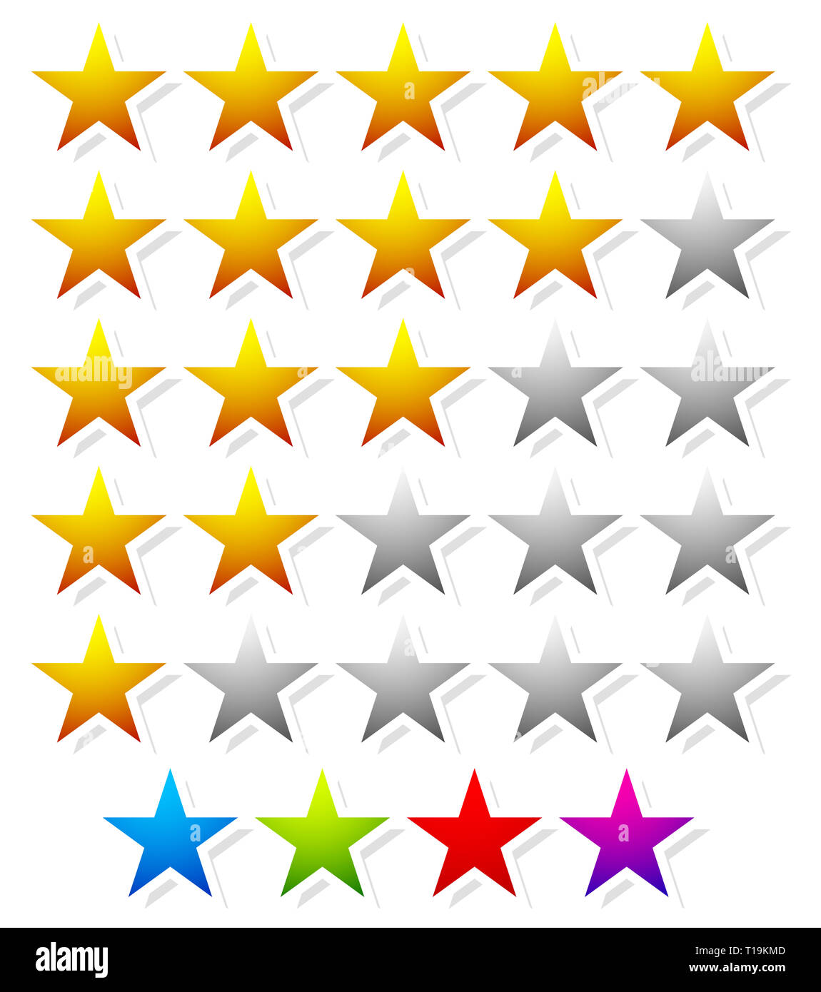 5 star star rating element. Vector graphics Stock Photo - Alamy