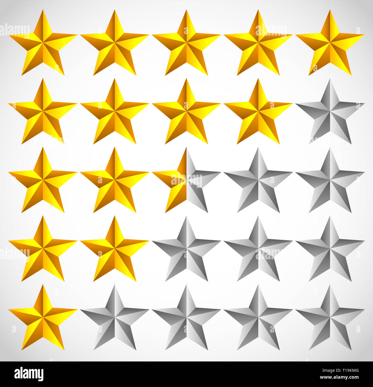 5 star star rating element. Vector graphics Stock Photo - Alamy