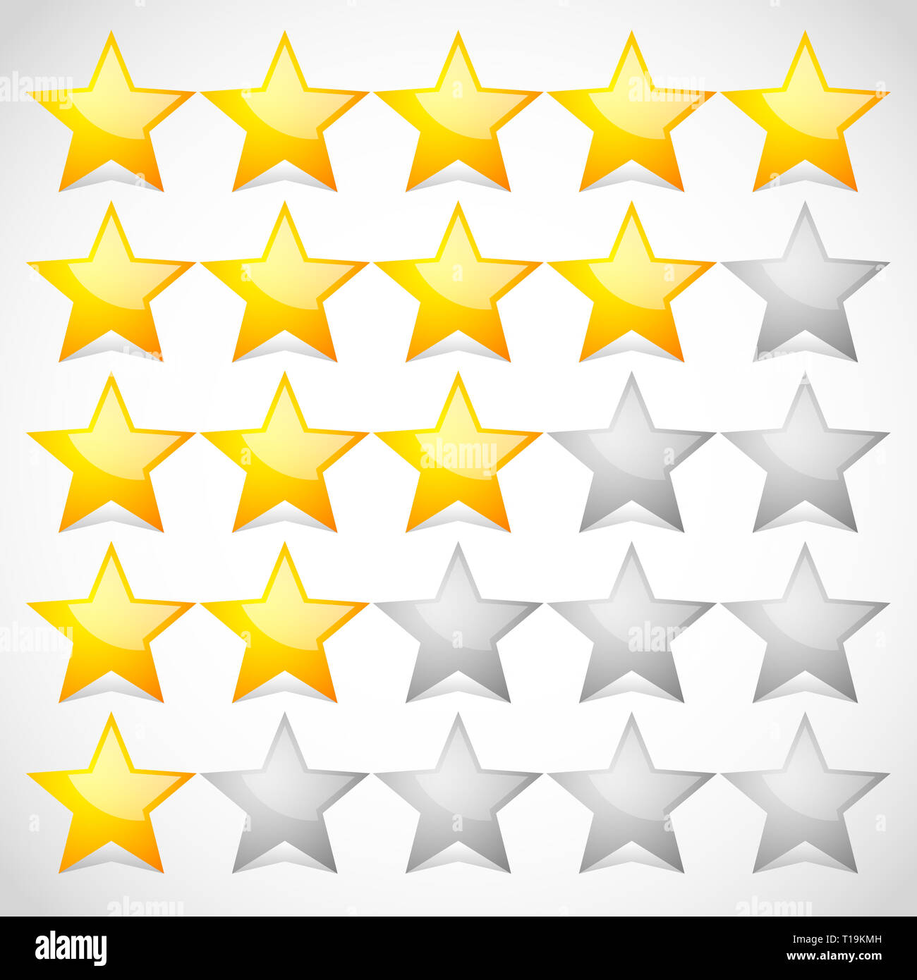 5 star star rating element. Vector graphics Stock Photo - Alamy