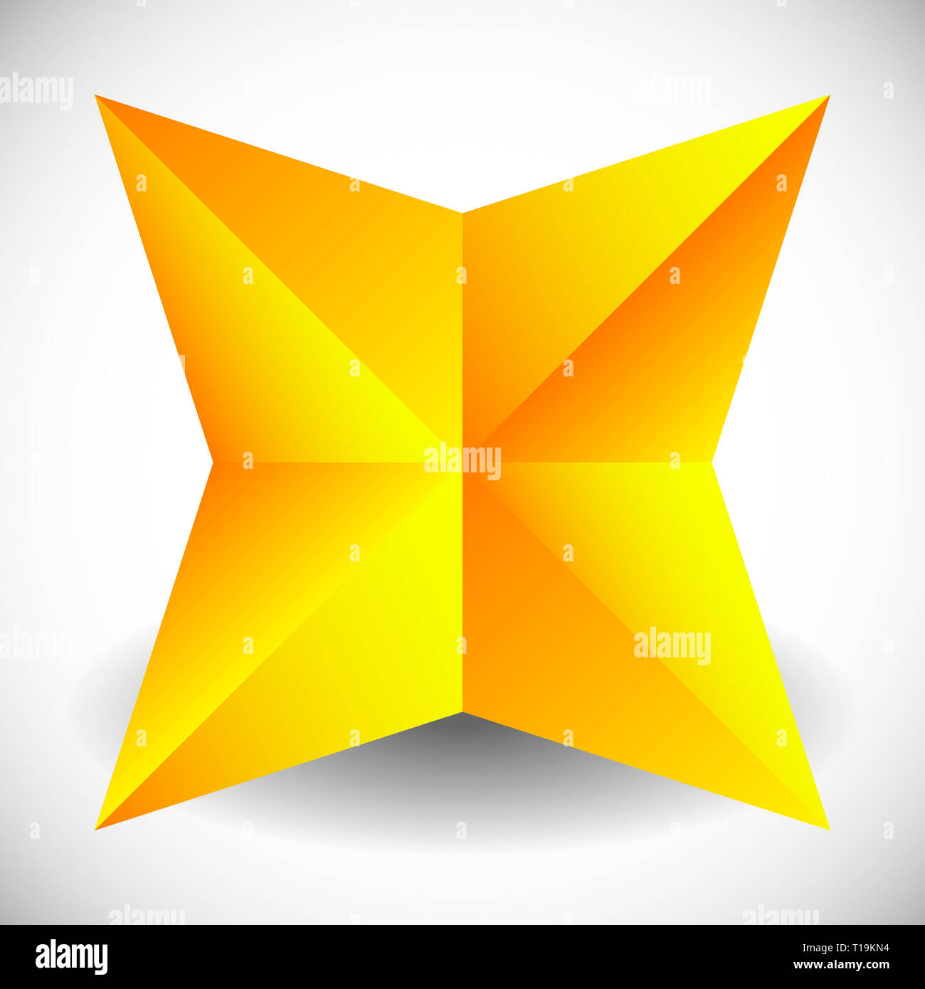 Faceted star vector illustration with shadow isolated Stock Photo - Alamy