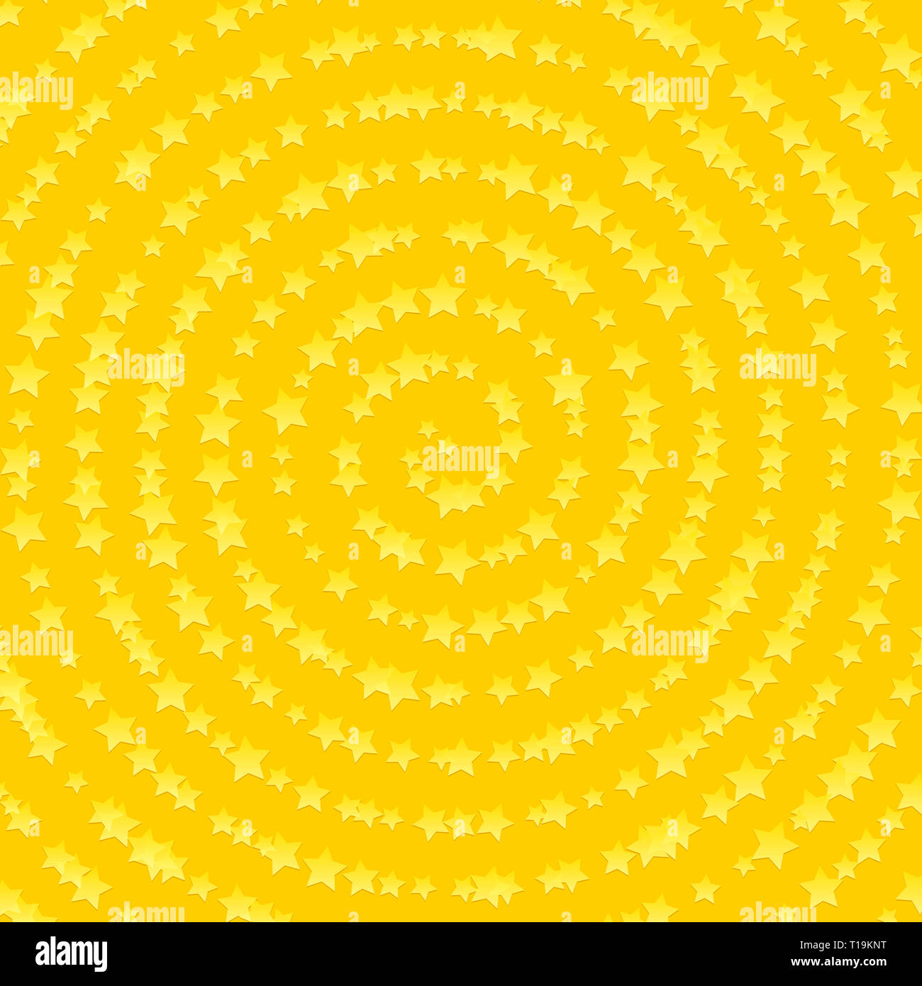 Stars in spiral composition. Yellow and orange starburst background ...