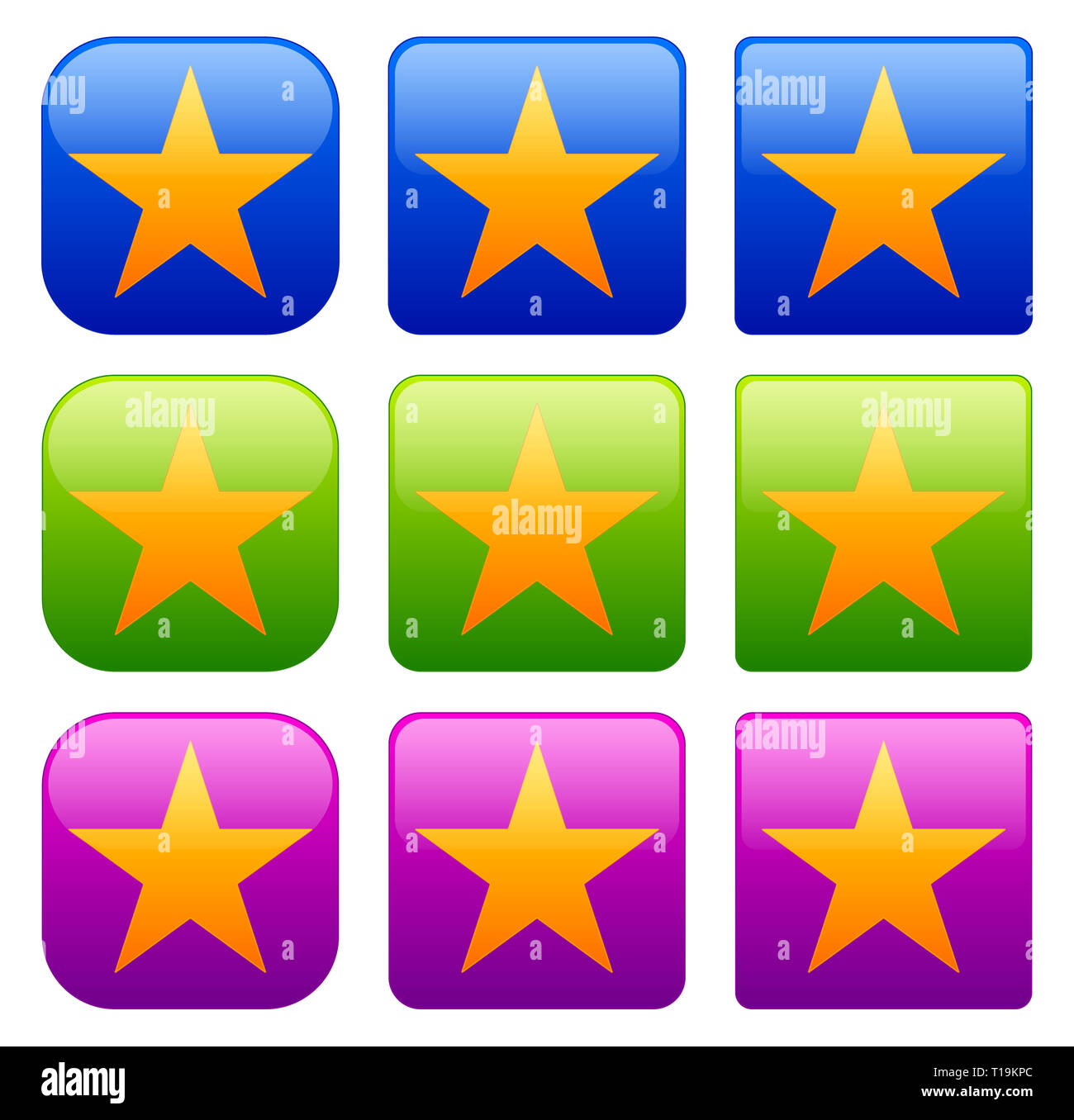 Set of simple star icons Stock Photo - Alamy