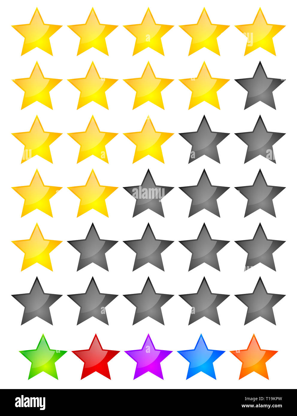 Star Rating Element. Star rating system for feedback, value, good-bad ...