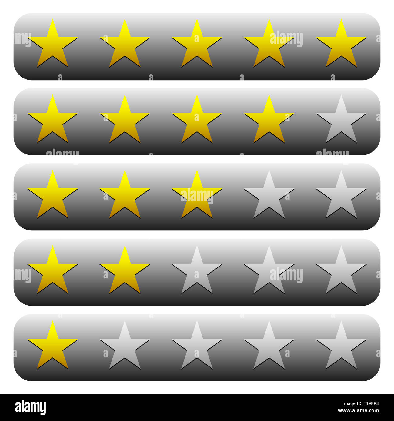 5 star star rating element. Vector graphics Stock Photo - Alamy
