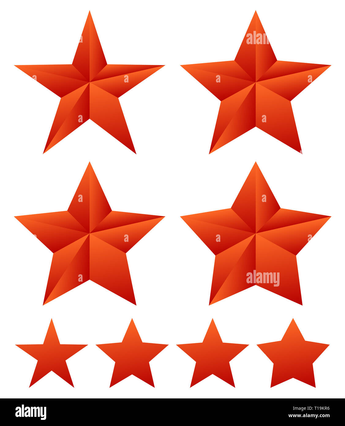 Set of star shapes with different thickness Stock Photo - Alamy