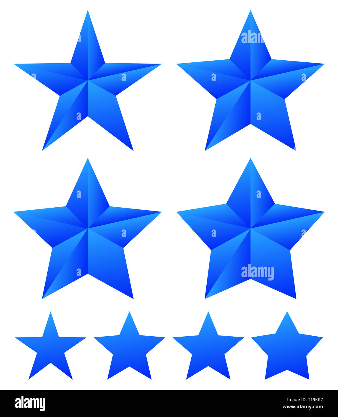 Set of star shapes with different thickness Stock Photo - Alamy