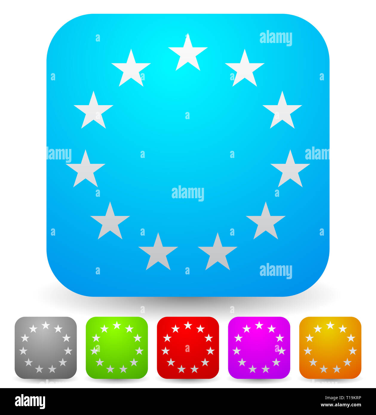 12 stars in circle for award, prize or certification concepts ...