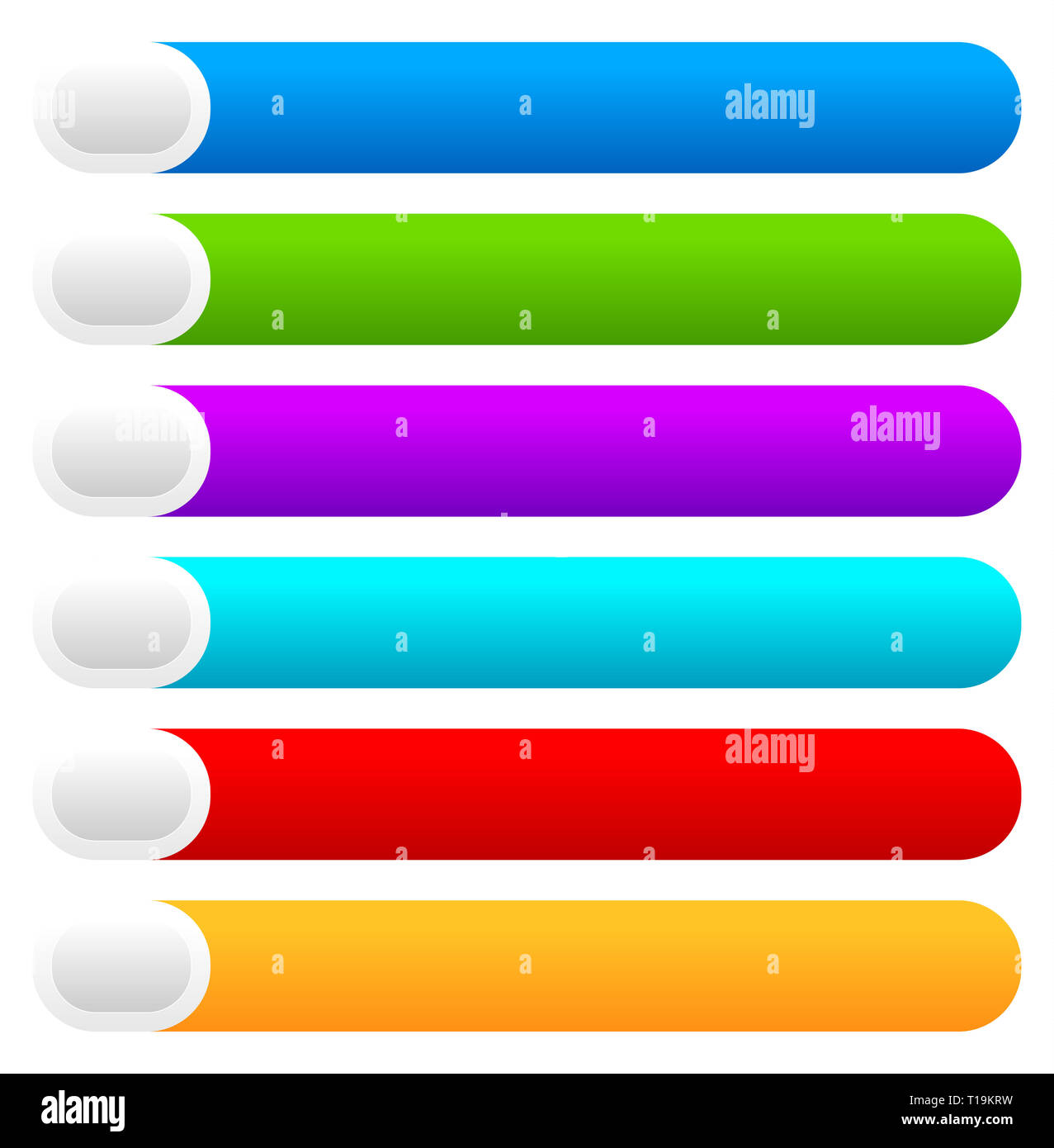 Set of bright, colorful button or banner, tag, label backgrounds with ...