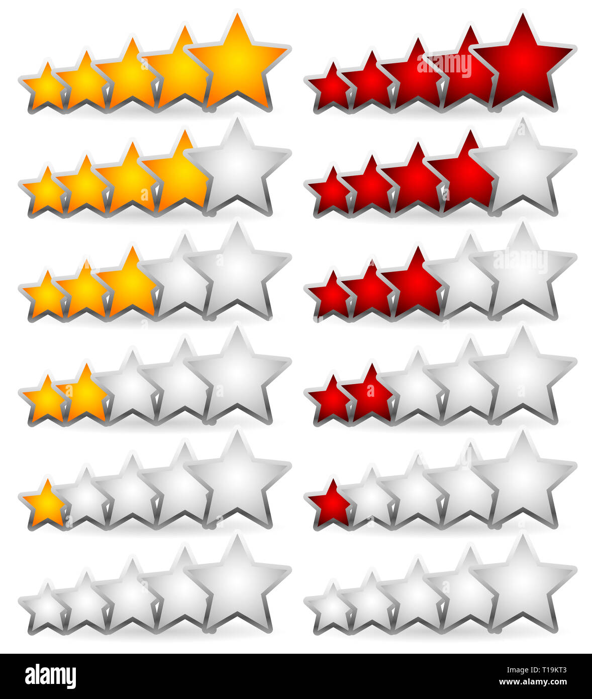 Star Rating Element. Star rating system for feedback, value, good-bad ...