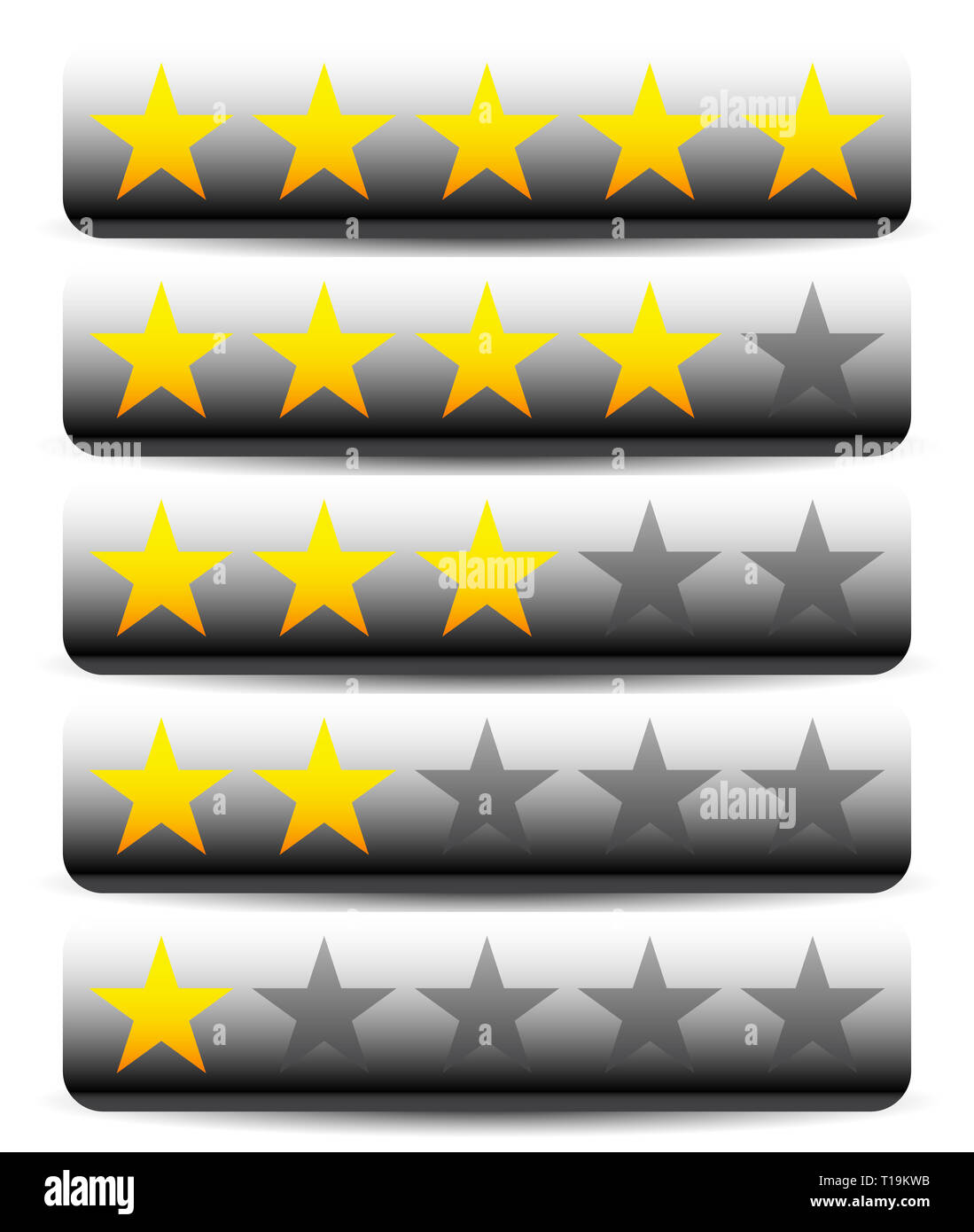 Star Rating Element. Star rating system for feedback, value, good-bad ...