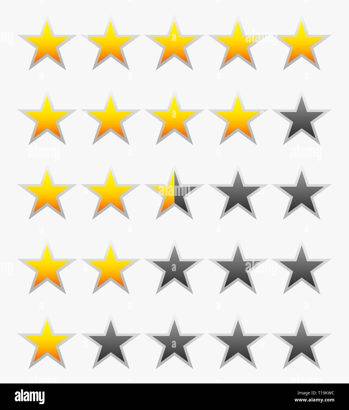 Star Rating Element. Star rating system for feedback, value, good-bad ...