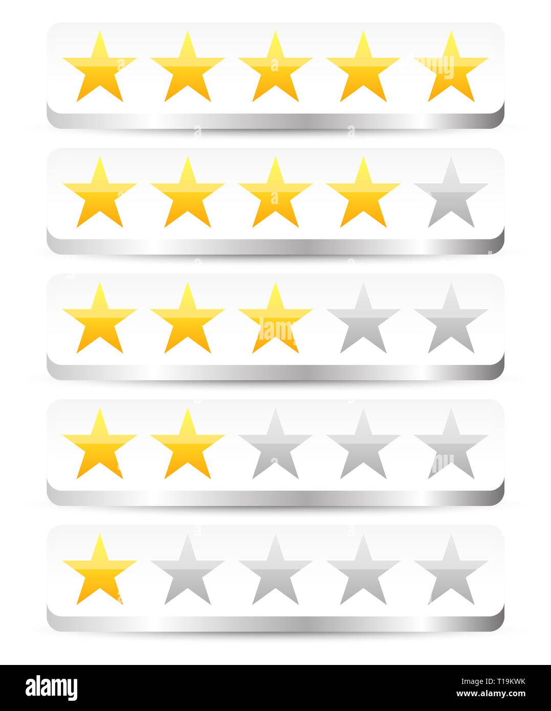 Stylish star rating template Stock Photo - Alamy