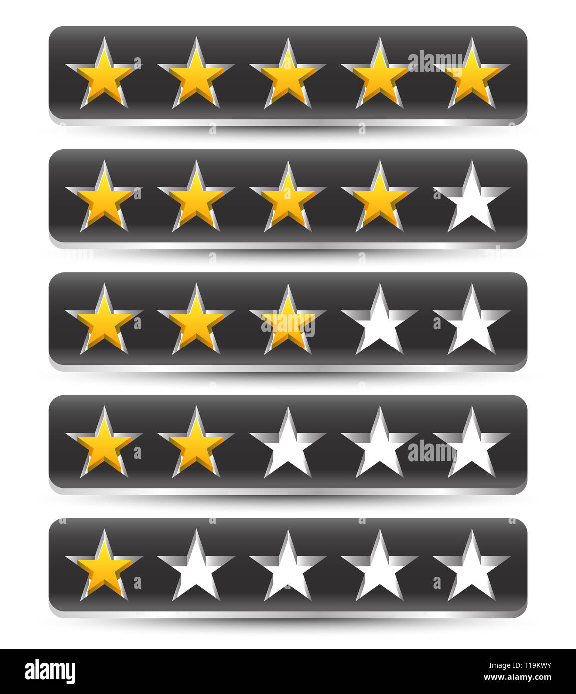 Stylish star rating template Stock Photo - Alamy
