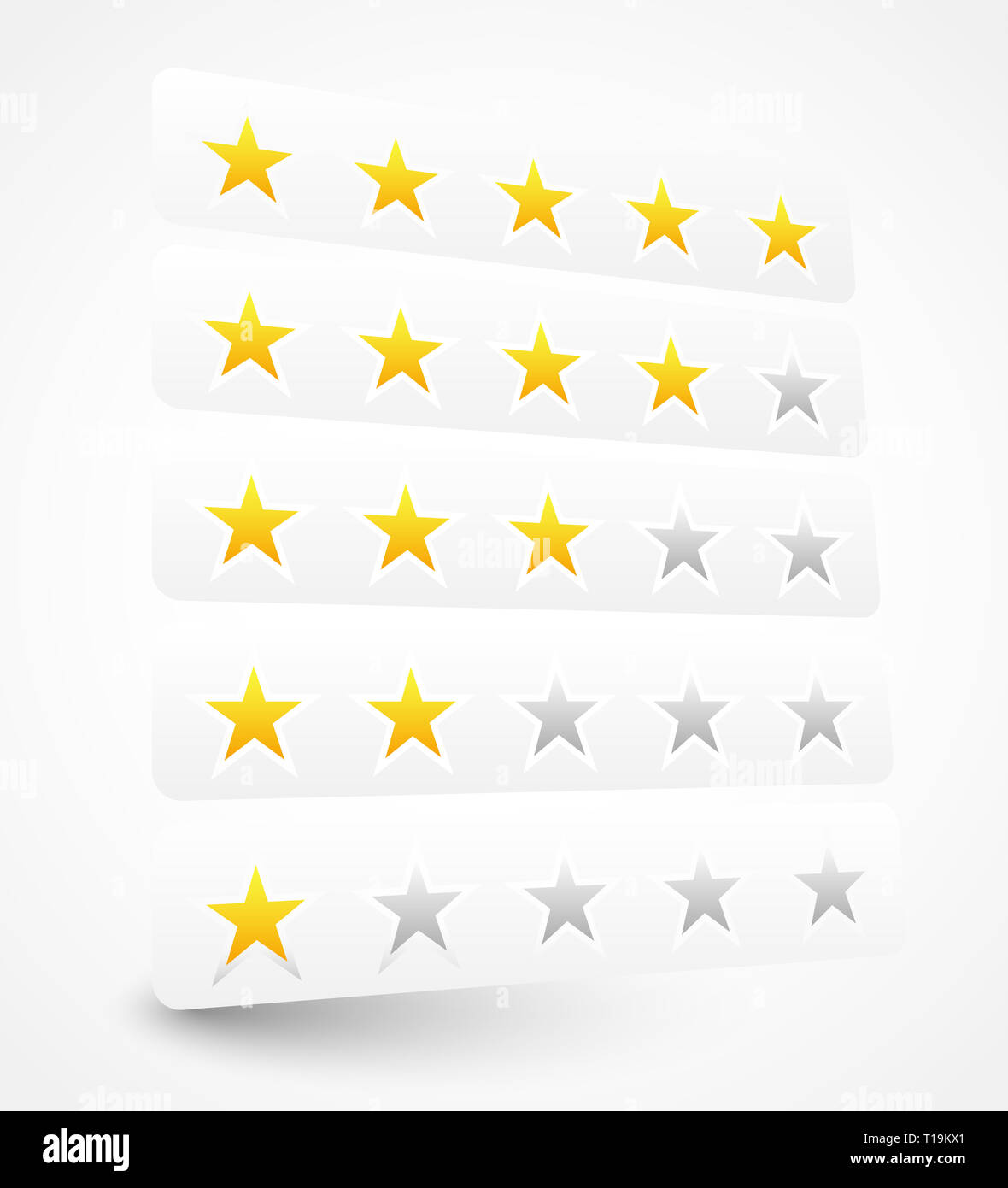 Stylish star rating template Stock Photo - Alamy