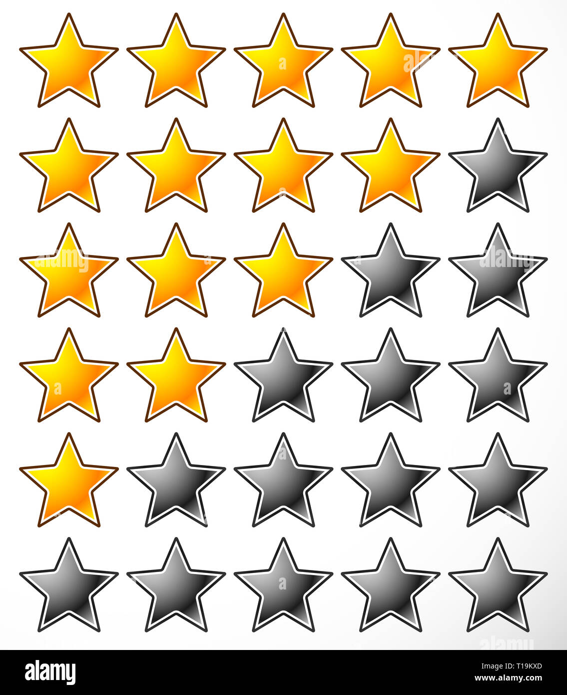 Eps 10 vector illustration of Star rating element / Template Stock Photo - Alamy
