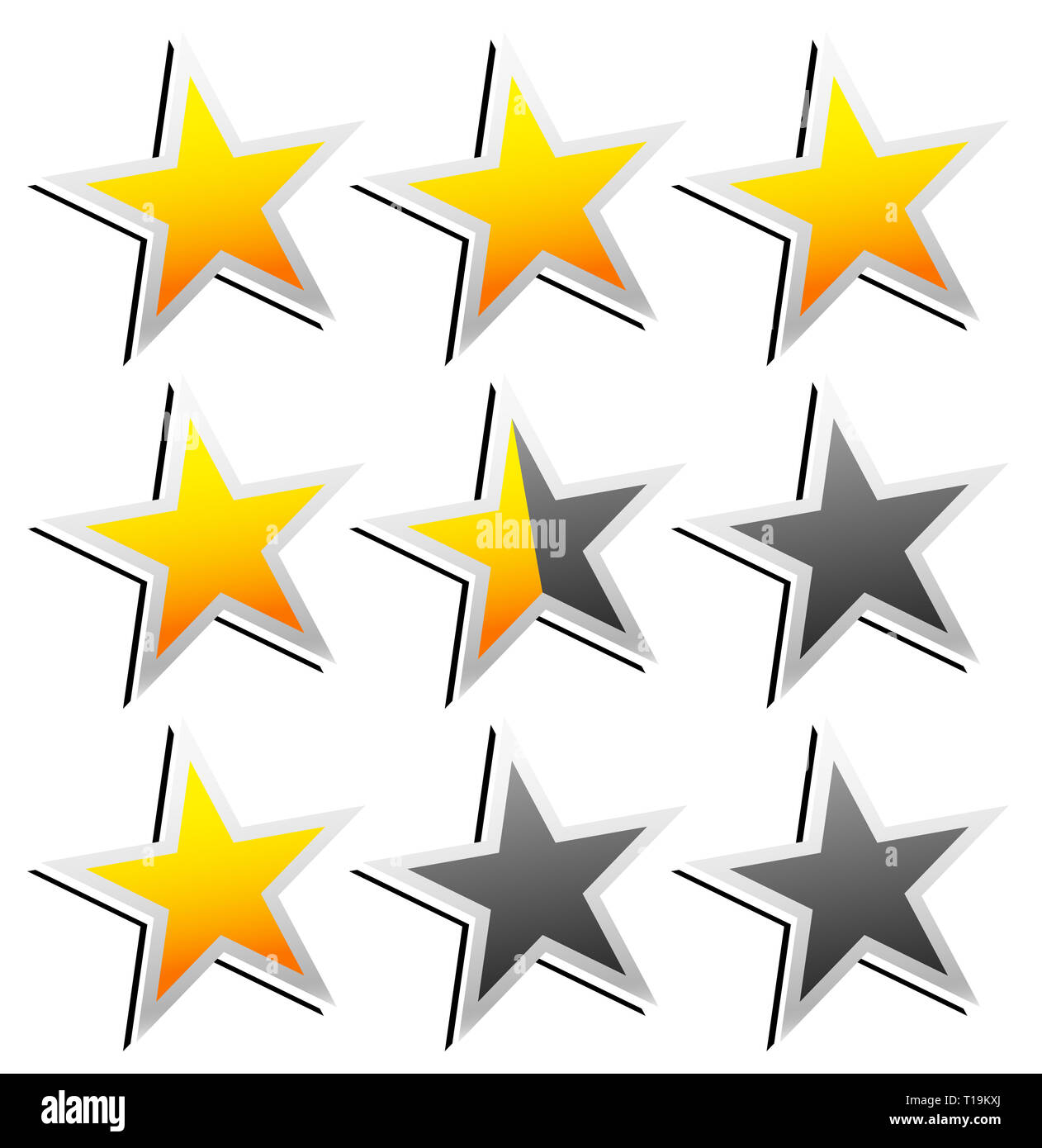 Star Rating Element. Star rating system for feedback, value, good-bad ...