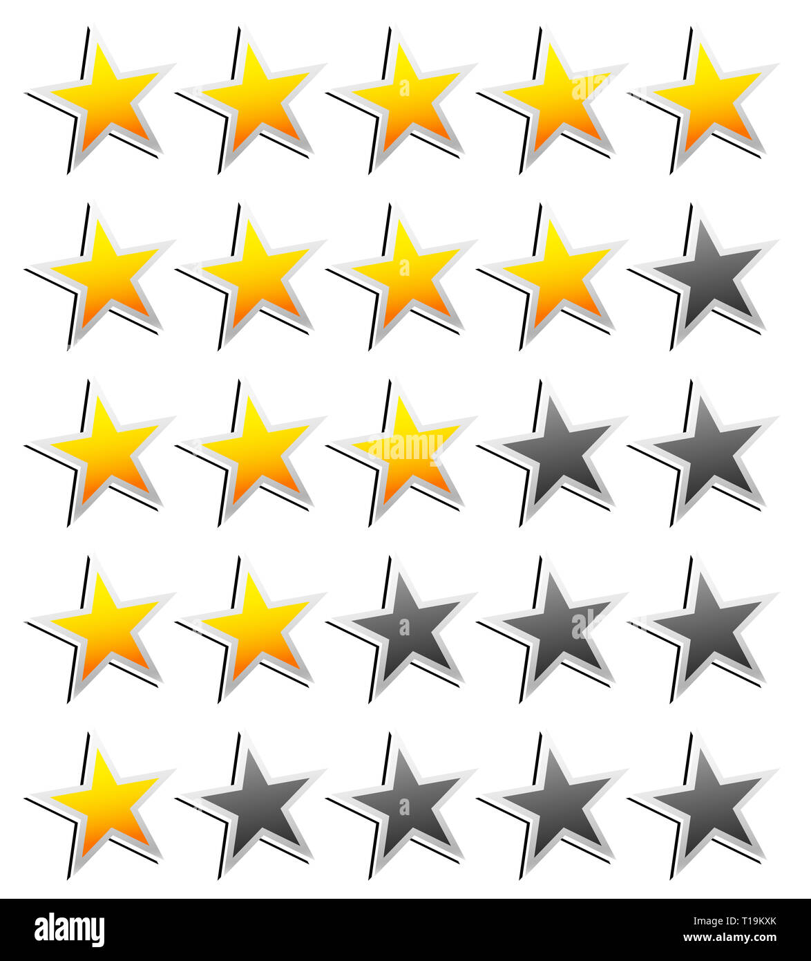 Star Rating Element. Star rating system for feedback, value, good-bad ...