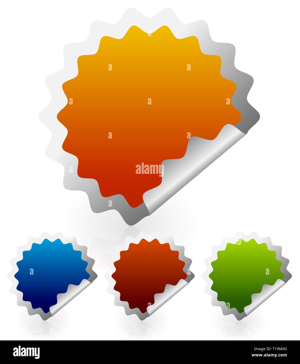 Colorful vector stickers Stock Photo - Alamy