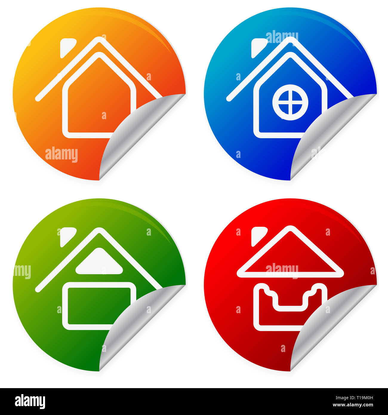 Collection of stickers on door hi-res stock photography and images - Alamy