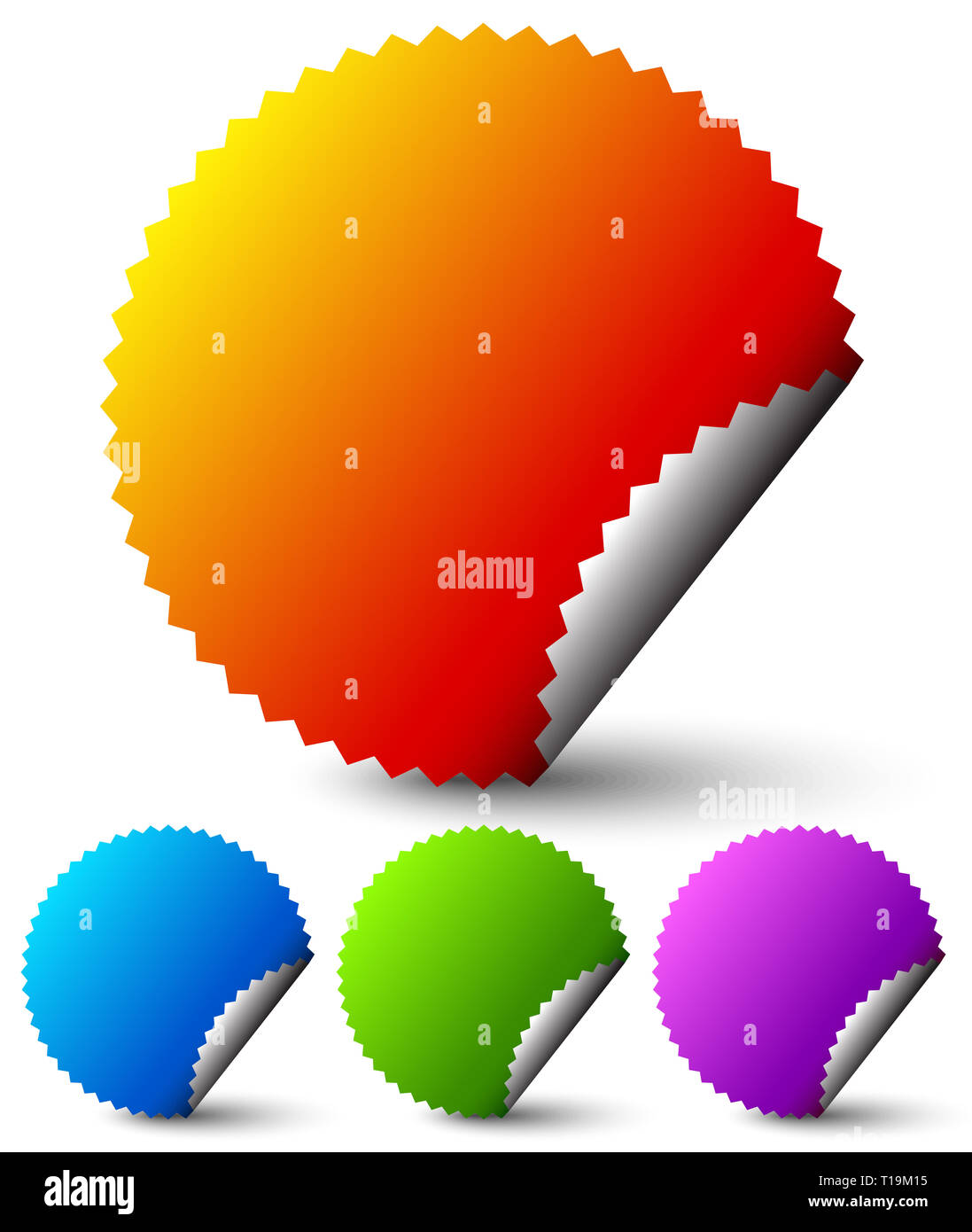 Colorful vector stickers Stock Photo - Alamy