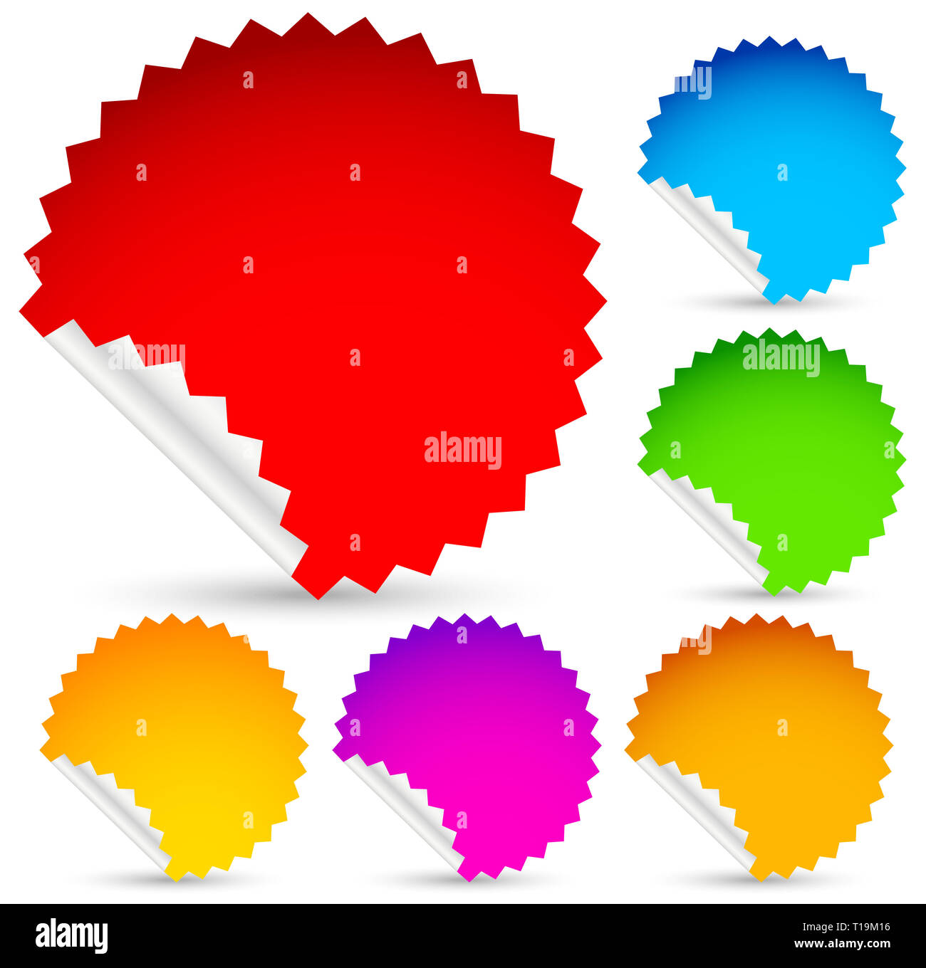 Colorful vector stickers Stock Photo - Alamy