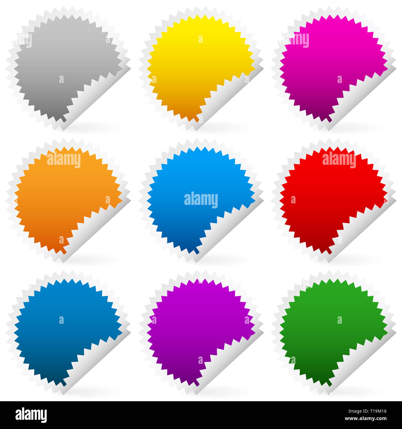 Colorful vector stickers Stock Photo - Alamy
