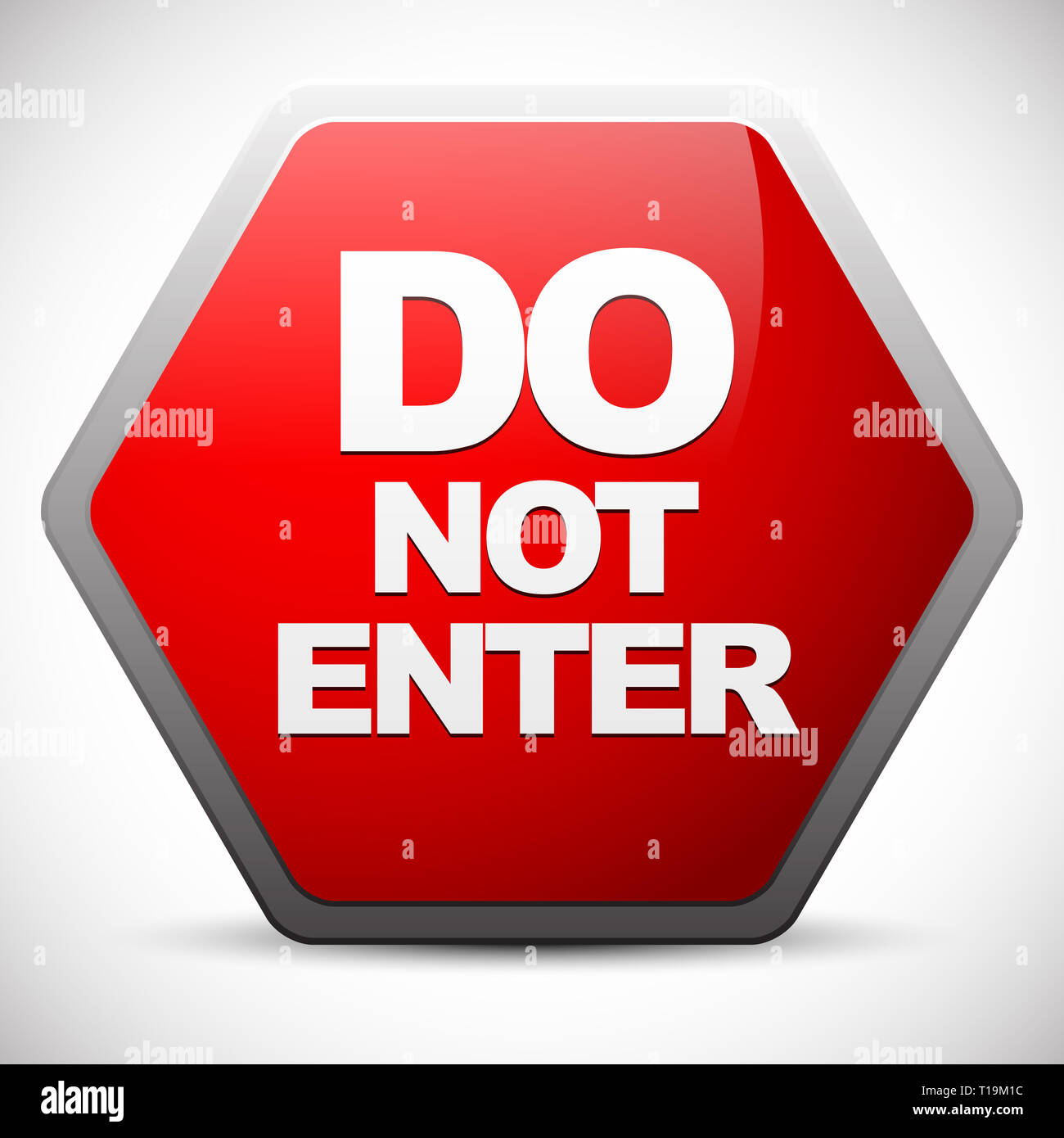 Entry access stop warning sign notice admittance hi-res stock ...