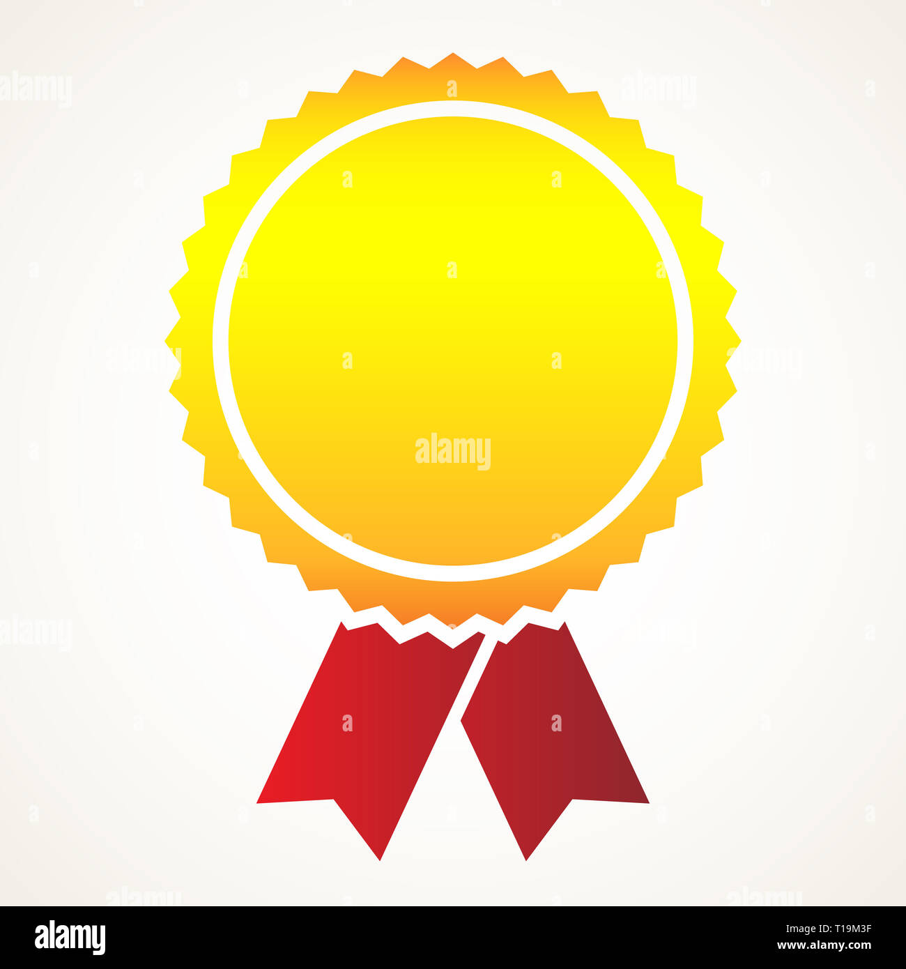 Badge shape on white. Prize, award vector icon Stock Photo - Alamy