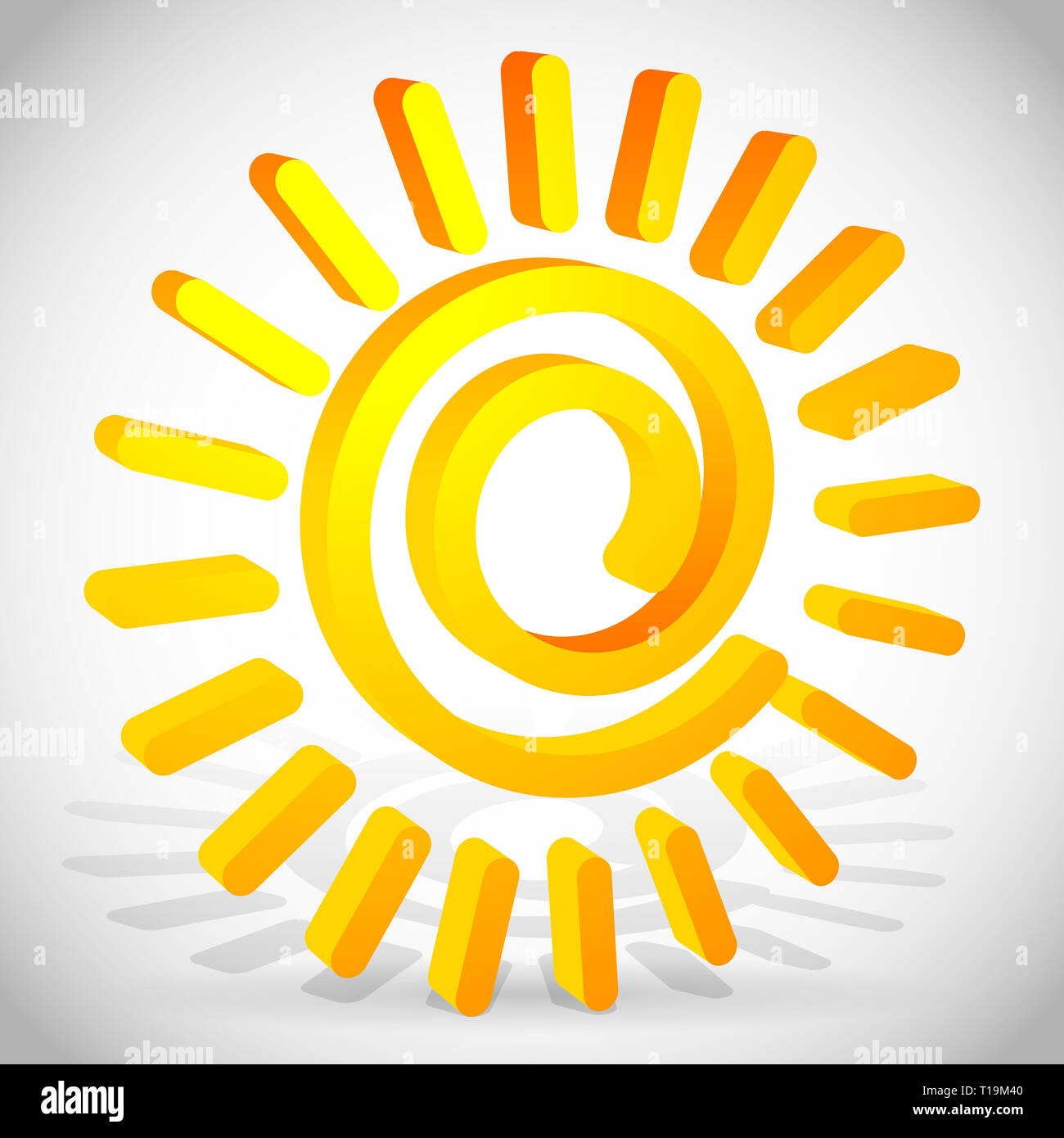 Eps 10 Vector Illustration of 3d spiraling Sun vector Stock Photo - Alamy