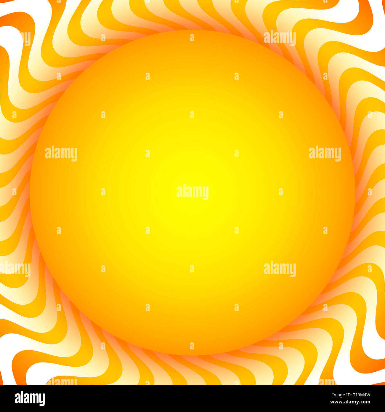 Sun vector. Glowing sun on white. vector illustration Stock Photo - Alamy