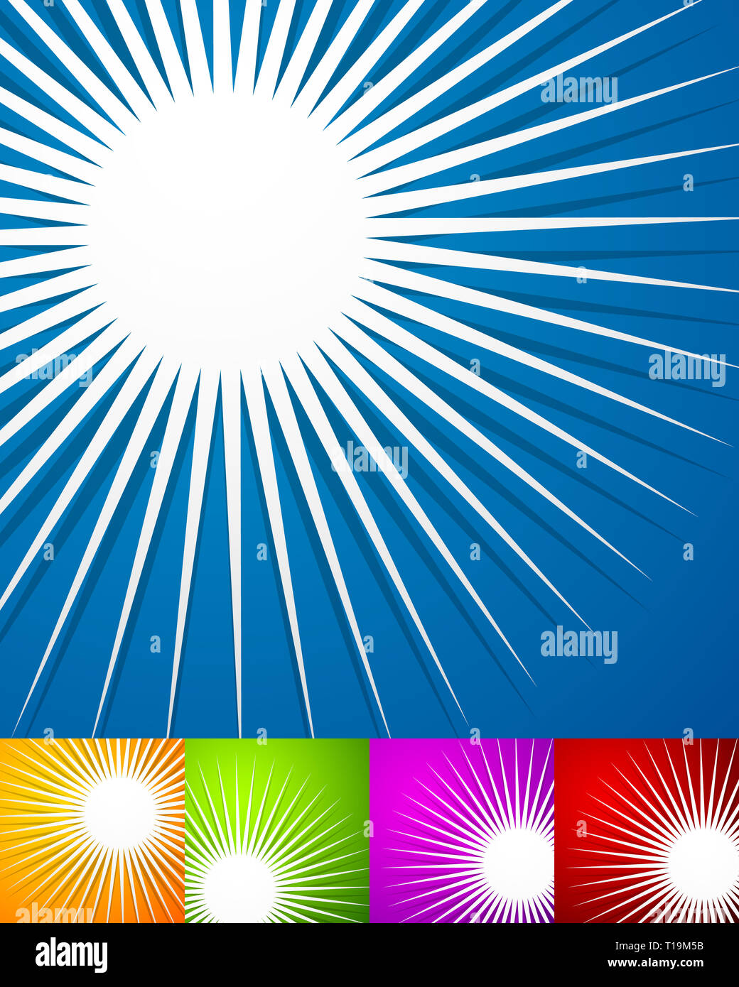 Eps 10 Vector Illustration of Set of Backgrounds with Abstract Spiky ...