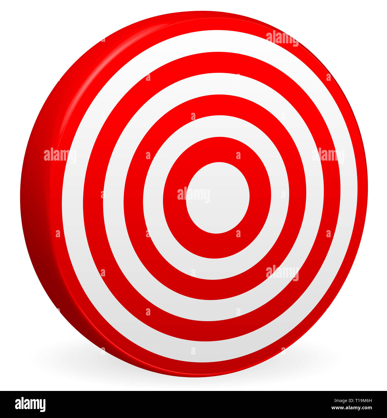 Eps 10 Vector Illustration of Bright Red Target Vector Render. Bullseye ...