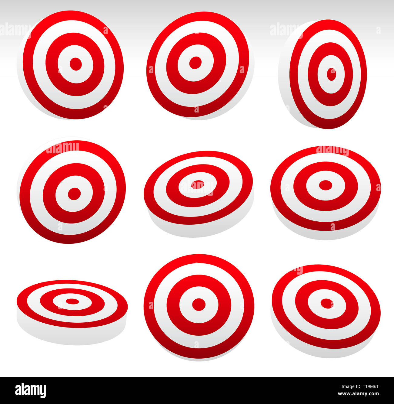 Red Bullseye Target Set Stock Photo - Alamy