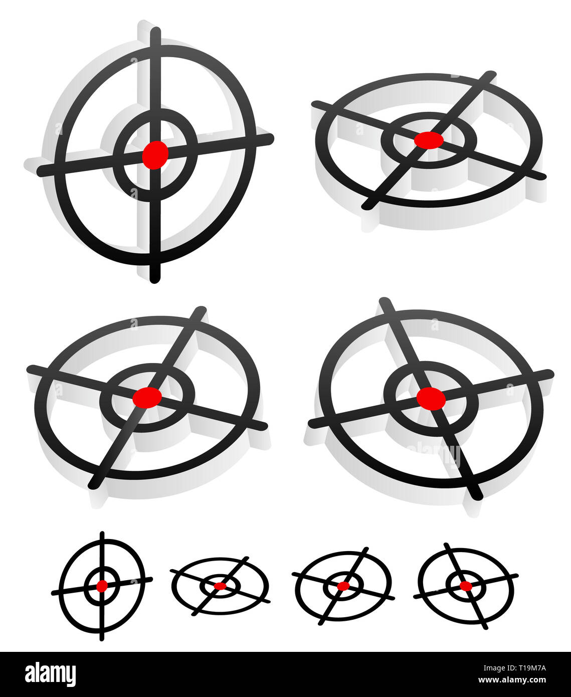 3d crosshair target circle hi-res stock photography and images - Alamy