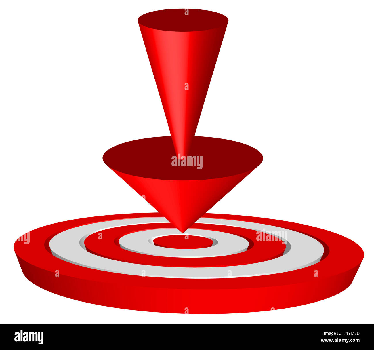 Red target with arrow Stock Photo - Alamy
