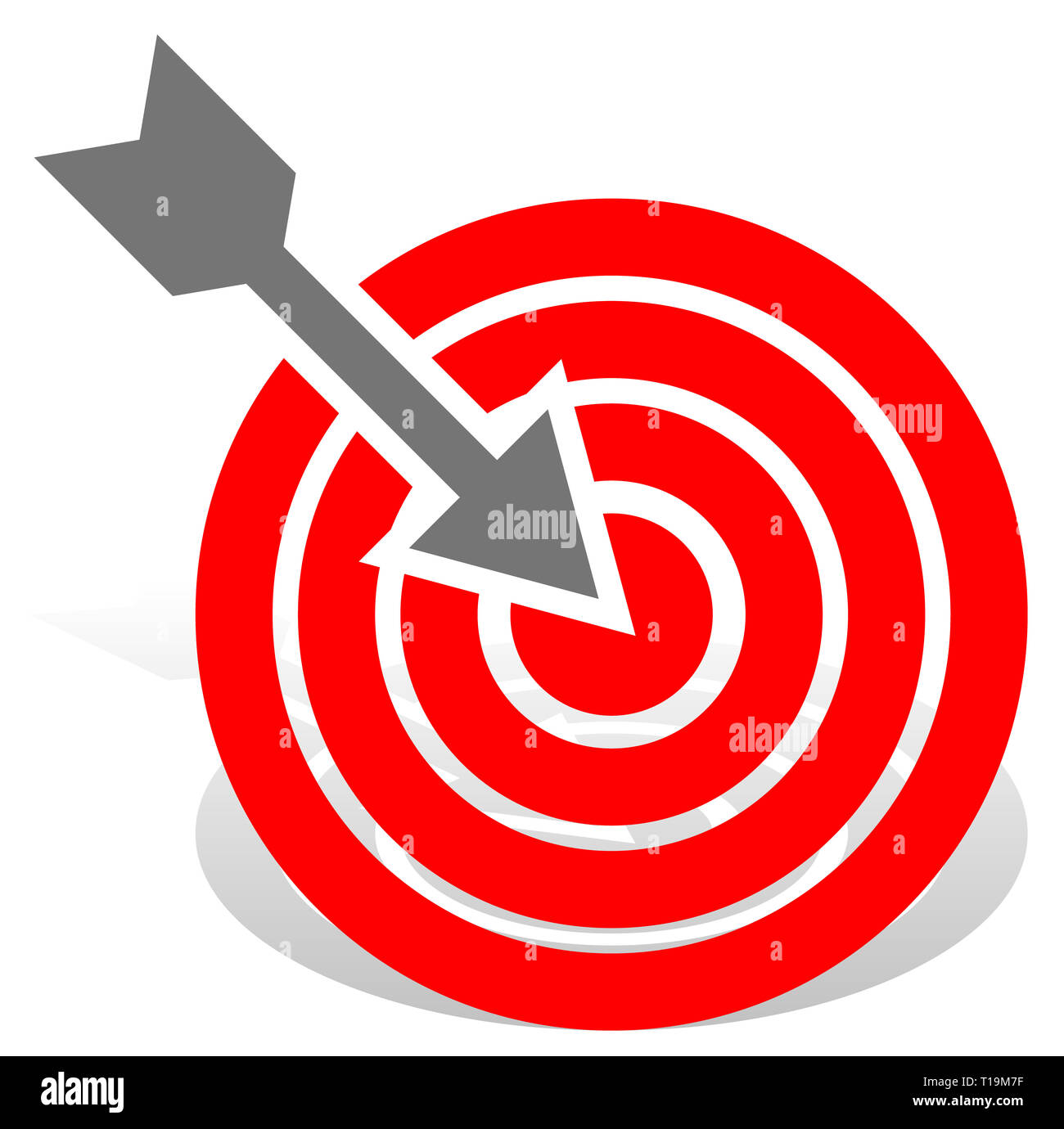 Arrow in red target. Precision, bullseye, accuracy, goals, success ...