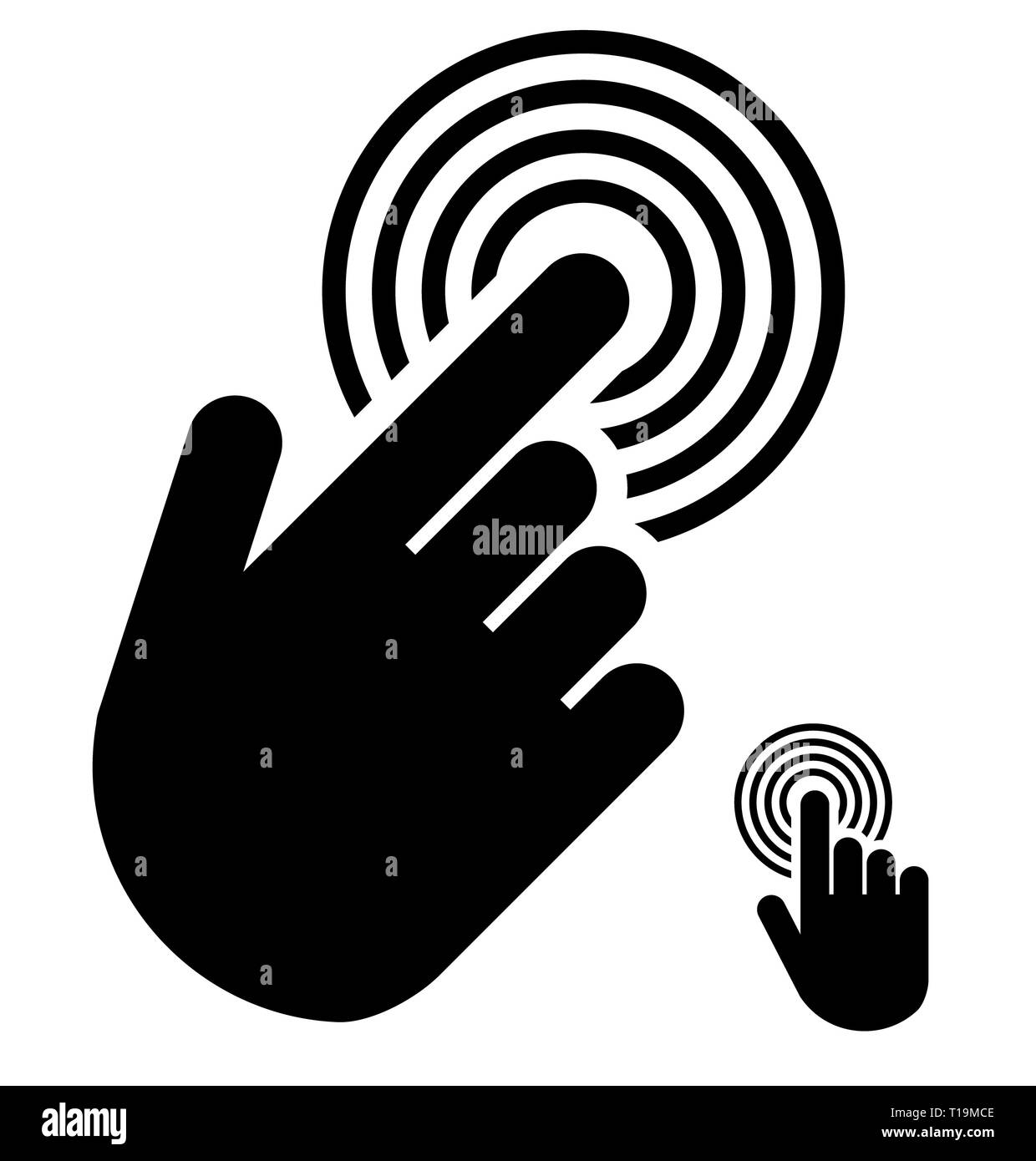 Touch or touchscreen symbol Stock Photo - Alamy