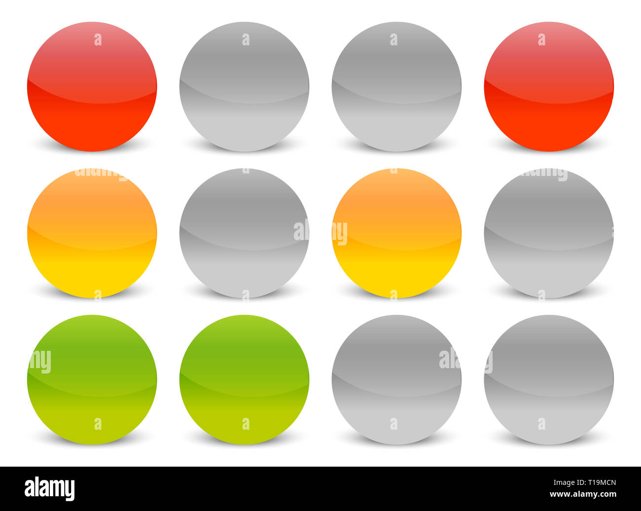Traffic lights, lamps in sequence. Vector illustration Stock Photo - Alamy