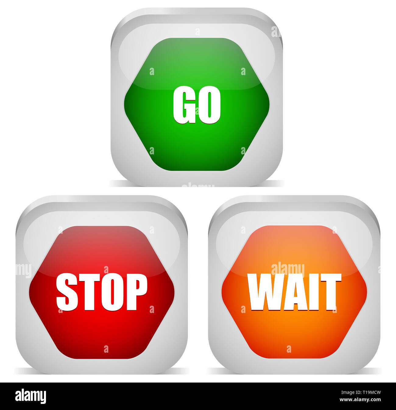 Printable Stop Go Wait Signs