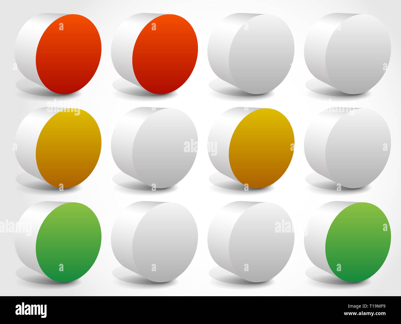 Set of abstract traffic lights, traffic lamps. vector Stock Photo - Alamy
