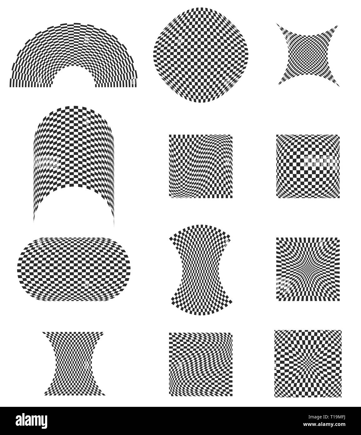 Distorted checkered floor hi-res stock photography and images - Alamy